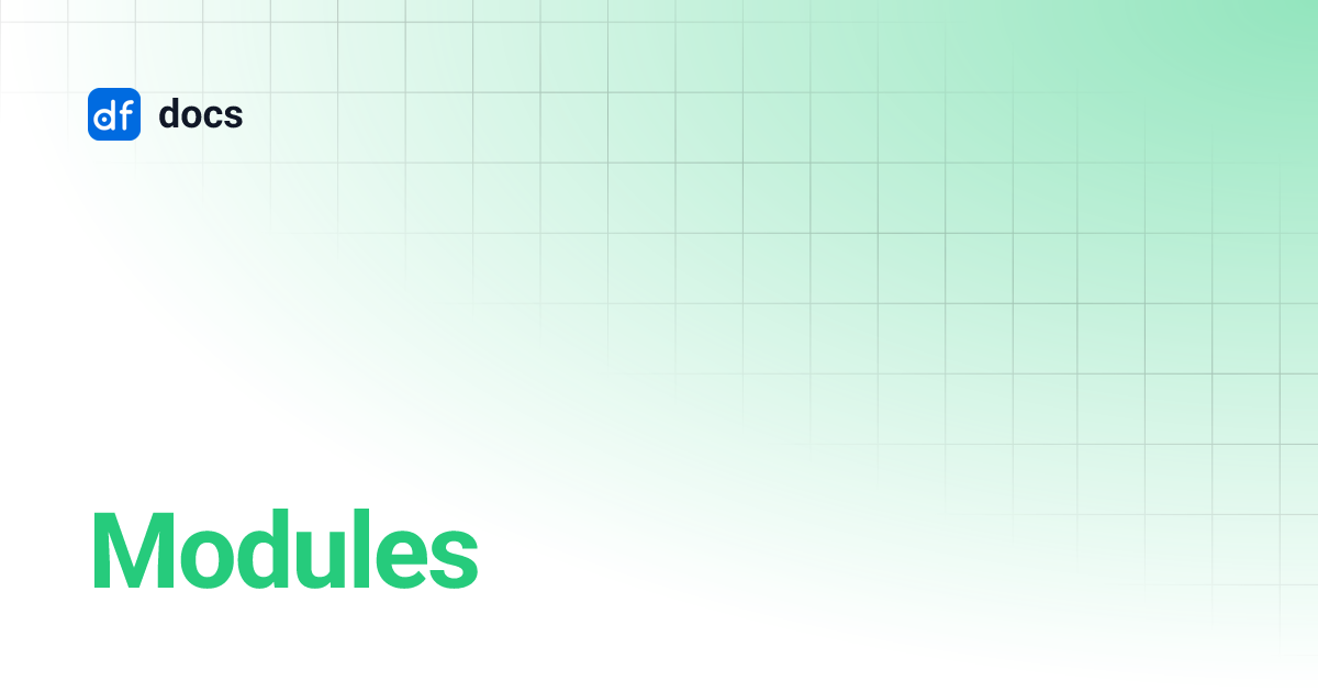 Modules | docs